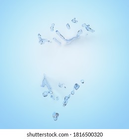 3d Render Water Splash Translucent Liquid Stock Illustration 1816500320 ...