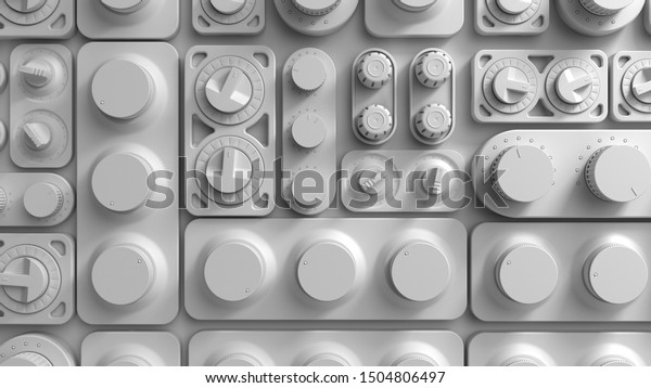 3d Render White Abstract Tech Background Stock Illustration 1504806497 ...