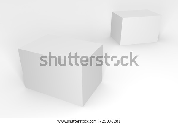 3d Render White Blank Cuboid On Stock Illustration 725096281 | Shutterstock