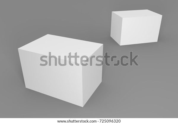 3d Render White Blank Cuboid On Stock Illustration 725096320 | Shutterstock
