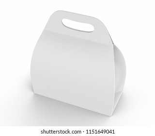 3d Render White Cake Box Handle Stock Illustration 1151649041 ...