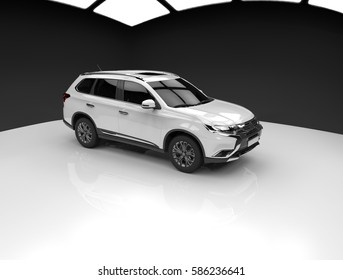 3d Render White Car Studio Stock Illustration 586236641 | Shutterstock