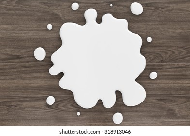 3d Render White Liquid Splatter Stock Illustration 317321450