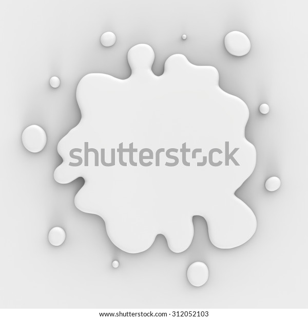 3d Render White Liquid Splatter Stock Illustration 312052103 | Shutterstock