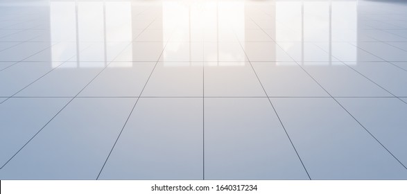 3d Render White Tile Floor New: ilustrações stock 1765678973 | Shutterstock