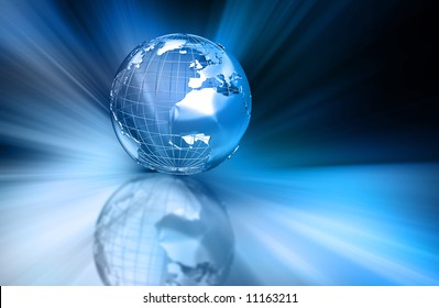 Globe Internet Background Web Futuristic Technology Stock Illustration ...