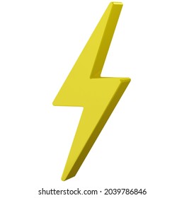 3d Render Yellow Flash Isolated White Stock Illustration 2039786846 ...