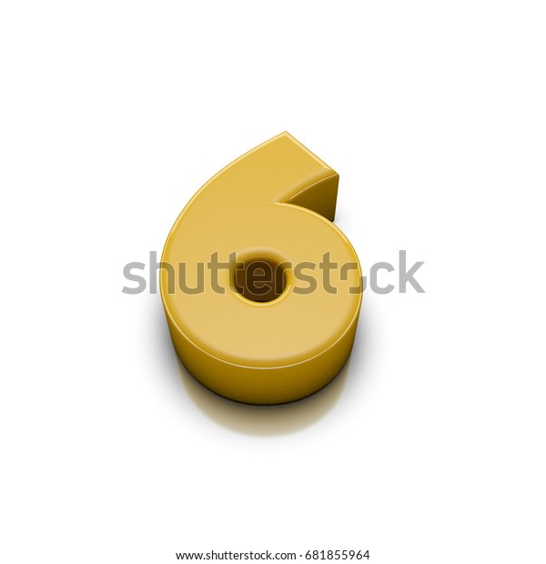 3d Render Yellow Number 6 On Stock Illustration 681855964 | Shutterstock