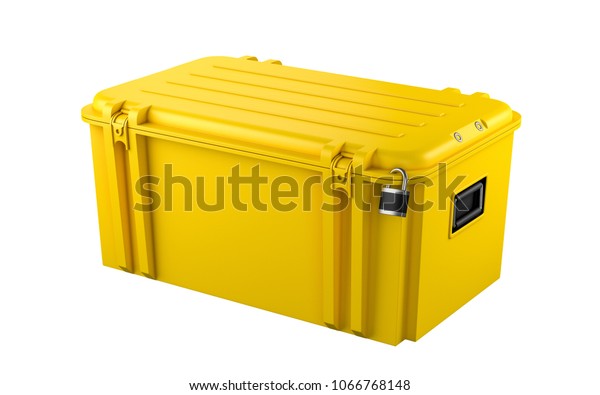 3d Render Yellow Plastic Case On Stock Illustration 1066768148 ...