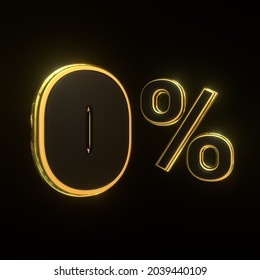 3d Render Zero Percent Black Background Stock Illustration 2039440109 ...