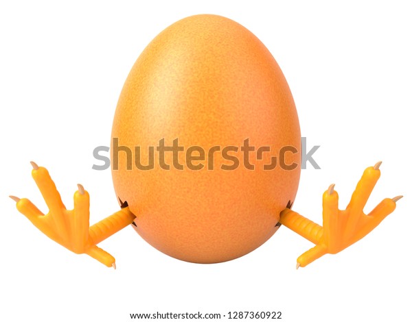 3d Rendered Chicken Egg Legs On Stock Illustration 1287360922 ...