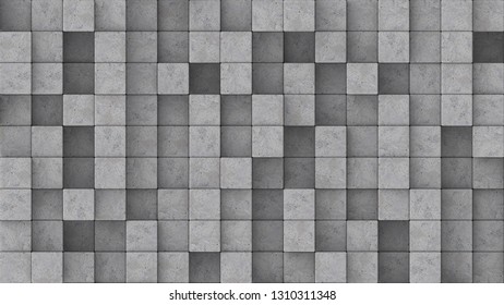 3d Rendered Concrete Blocks Different Heights Stock Illustration ...