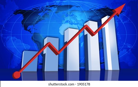 3d Rendered Graph World Map Background 스톡 일러스트 1905178 | Shutterstock