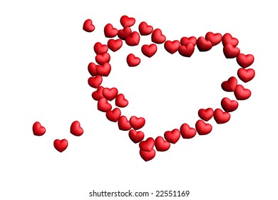 3d Rendered Heart Shape Form Plenty Stock Illustration 22551169 ...