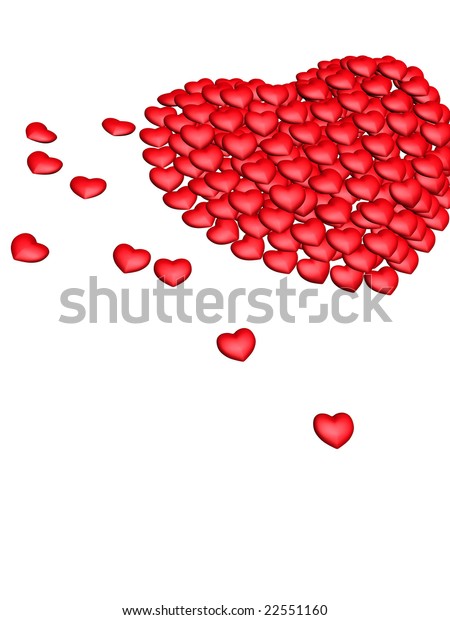 3d Rendered Heart Shape Form Plenty Stock Illustration 22551160 ...