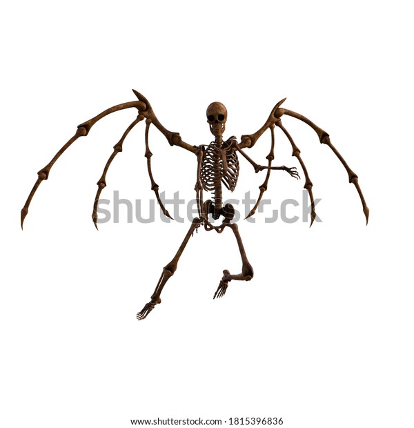 3d Rendered Horror Flying Skeleton Stock Illustration 1815396836 ...