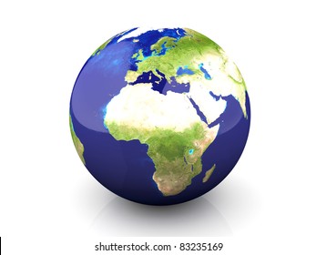 One Earth Globe Deflated Concept Disease Stock Illustration 244684570 ...