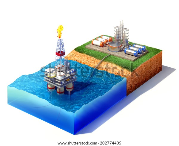 3d Rendered Illustration Cross Section Sea Stock Illustration 202774405 ...
