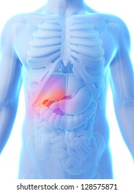 3d Rendered Illustration Gallbladder Stock Illustration 128575871 ...