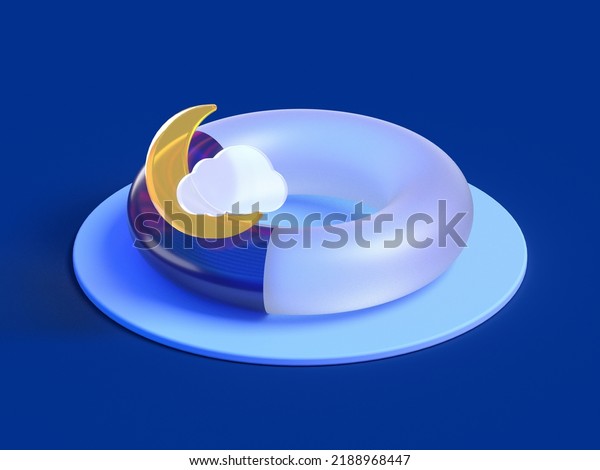 3d Rendered Illustration Pie Chart Stylized Stock Illustration ...