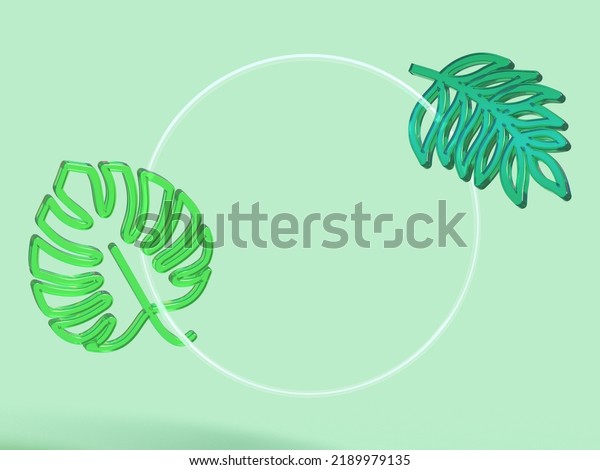 3d Rendered Illustration Plant Objects Composition Stock Illustration ...