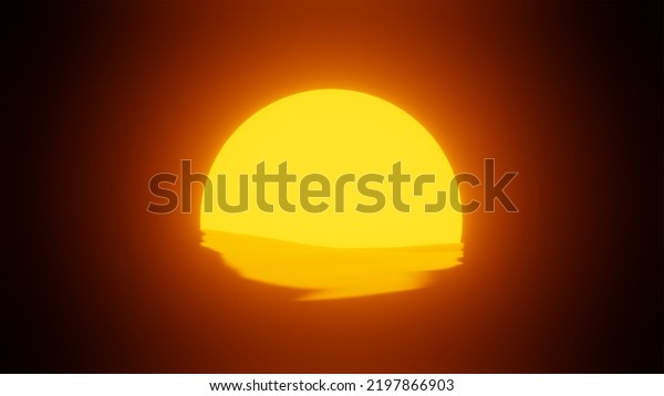 3d Rendered Illustration Sunset End Sea Stock Illustration 2197866903 ...
