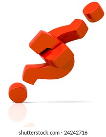 3d Rendered Illustration Two Question Marks Stock Illustration 24242716 ...