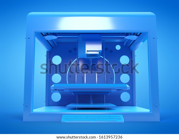 3d Rendered Object Illustration 3d Printer Stock Illustration ...