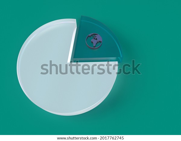 3d Rendered Pie Chart Green Colors Stock Illustration 2017762745 ...