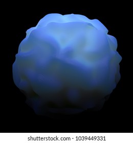 3d Rendered Sphere Deformed Form Displacement Stock Illustration ...
