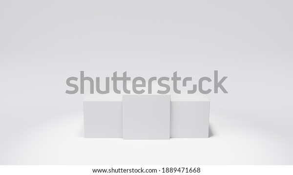 3d Rendered White Cube Display Stand Stock Illustration 1889471668 ...