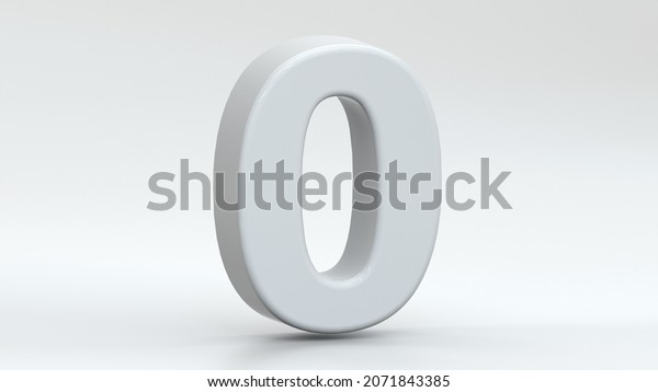 3d Rendered White Zero Symbol Isolated Stock Illustration 2071843385 ...