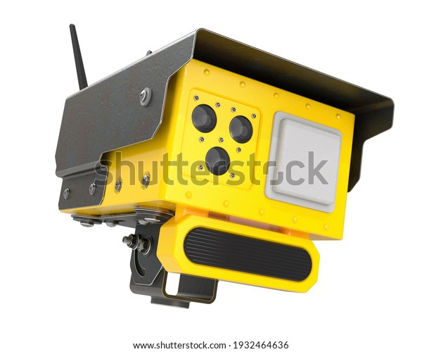 3d Renderer Speed Camera Radar Isolated Stock Illustration 1932464636 ...