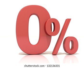 Red Zero Percent 0 Isolated Over Stock Illustration 389588557 ...