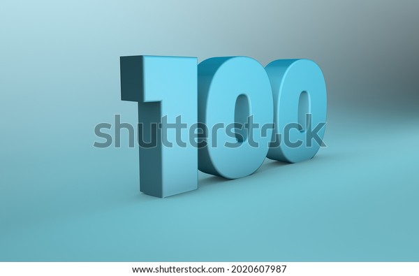 3d Rendering 100 Number 3d Lettering Stock Illustration 2020607987 ...