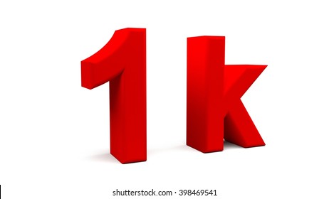 3d Rendering 1k Text Big Letters Stock Illustration 398469541 ...
