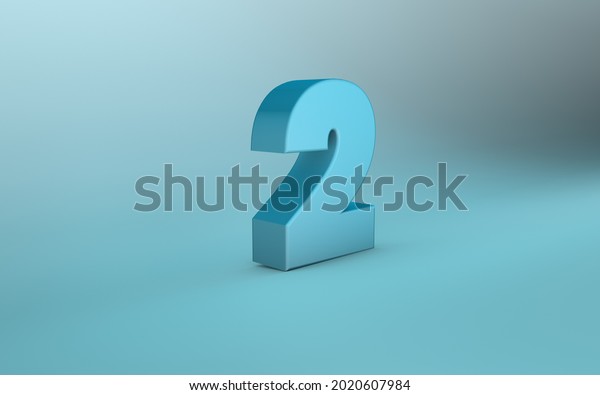 3d Rendering 2 Number 3d Lettering Stock Illustration 2020607984 ...