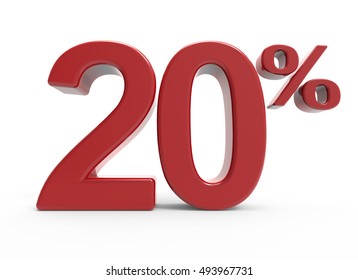 3d Rendering 20 Symbol Isolated On Stock Illustration 493967731 ...