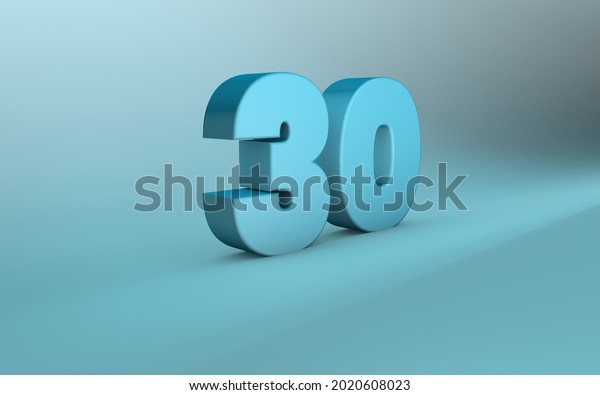 3d Rendering 30 Number 3d Lettering Stock Illustration 2020608023 ...