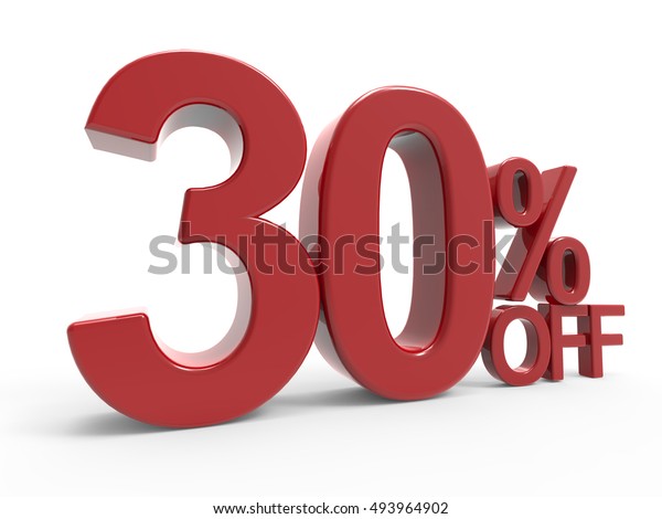 3d Rendering 30 Off Symbol Isolated 스톡 일러스트 493964902 | Shutterstock