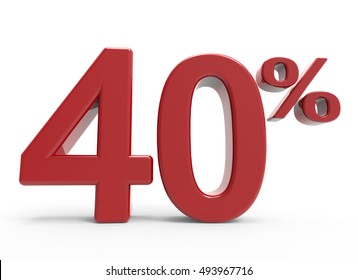 3d Rendering 40 Symbol Isolated On Stock Illustration 493967716 ...