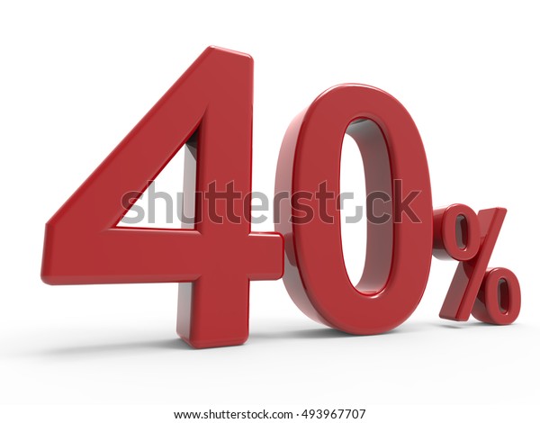 3d Rendering 40 Symbol Isolated On Stock Illustration 493967707 ...
