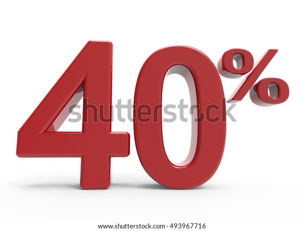 3d Rendering 40 Symbol Isolated On Stock Illustration 493967716