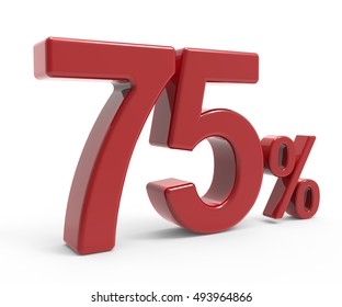 3d Rendering 75 Symbol Isolated On Stock Illustration 493967797 ...