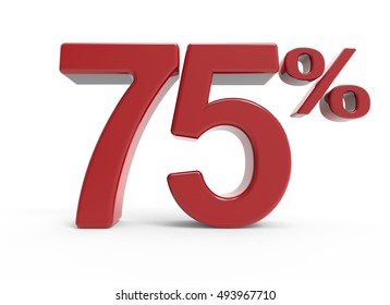3d Rendering 75 Off Symbol Isolated Stock Illustration 493964839