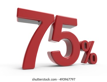 3d Rendering 75 Symbol Isolated On Stock Illustration 493967797 ...