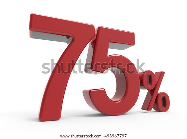 3d Rendering 75 Symbol Isolated On Stock Illustration 493967797 ...