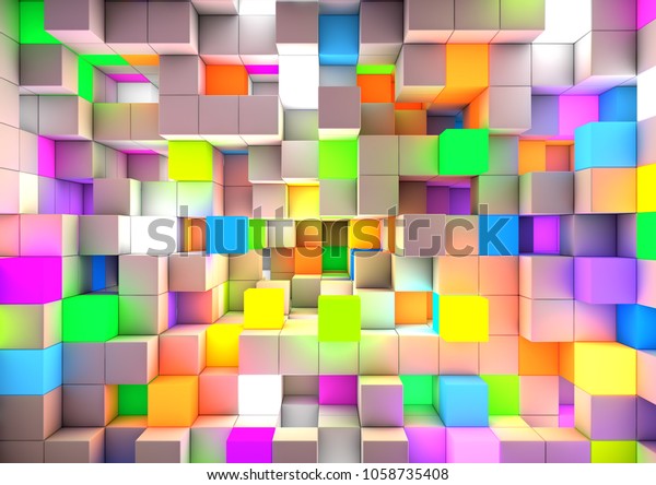 3d Rendering Abstract Background Color Light Stock Illustration 1058735408