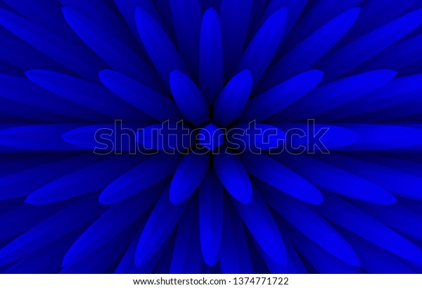 3d Rendering Abstract Blue Extrude Geometry Stock Illustration ...