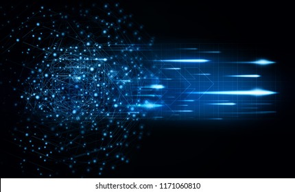 3d Rendering Abstract Digital Technology Background Stock Illustration ...
